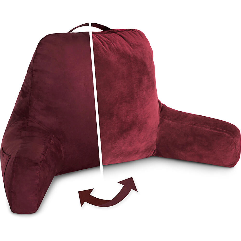 Husband Pillow Aspen Arizona Maroon, Standard+ Reading Pillow Bed Rest ...