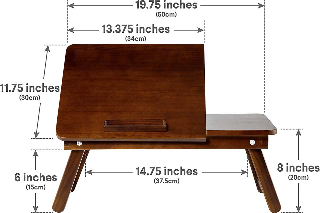 Wood Desk - Multi-Tasking Tray - Attractive Natural Wood - Light ...