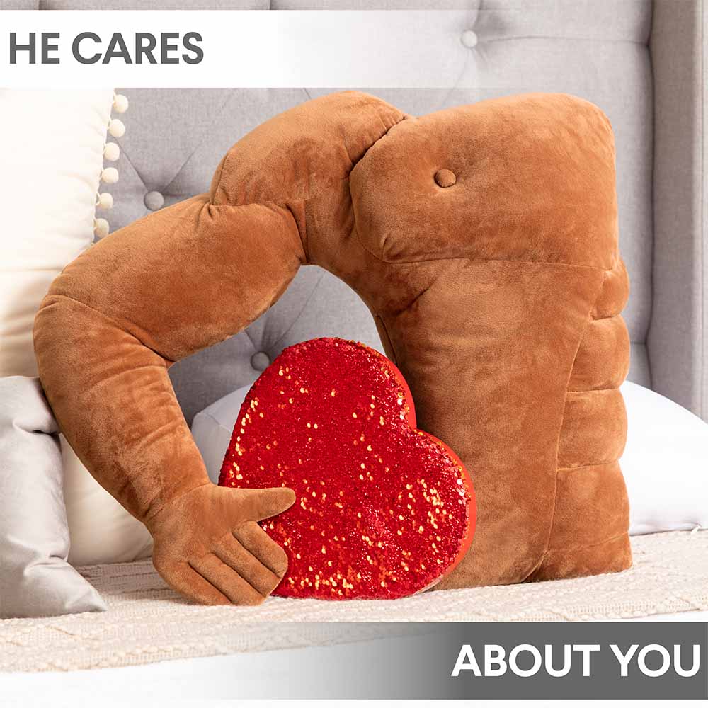 Muscle Man Pillow Cute and Fun Hunky Husband Cuddle Companion Boyfriend ...