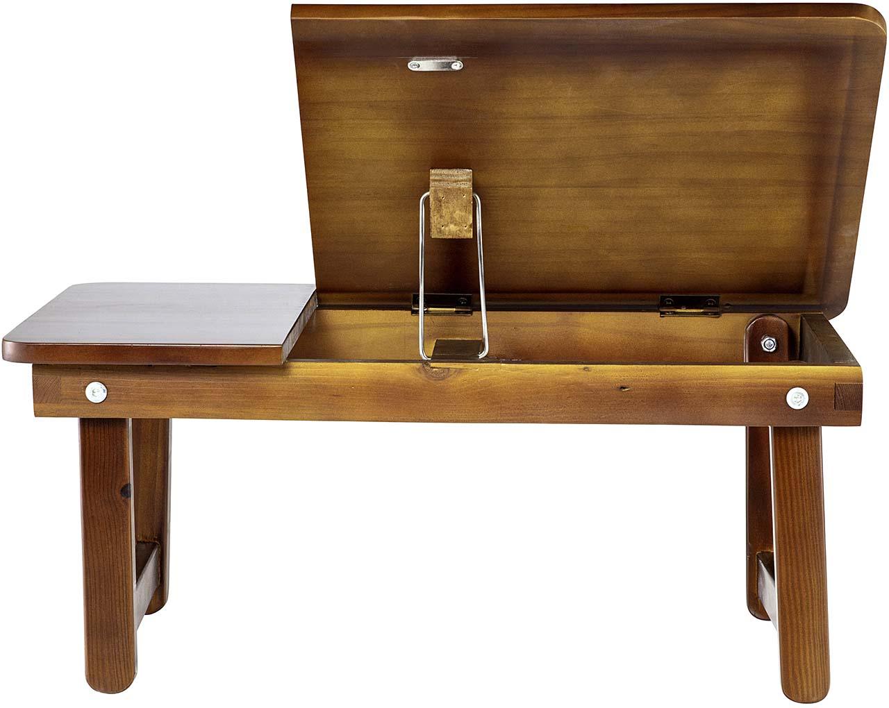 Wood Desk - Multi-Tasking Tray - Attractive Natural Wood - Light ...