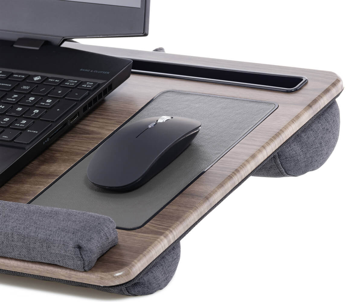 Bed Tray Desk, Adjustable Hard Wood PVC Desktop Lap Desk, Portable ...